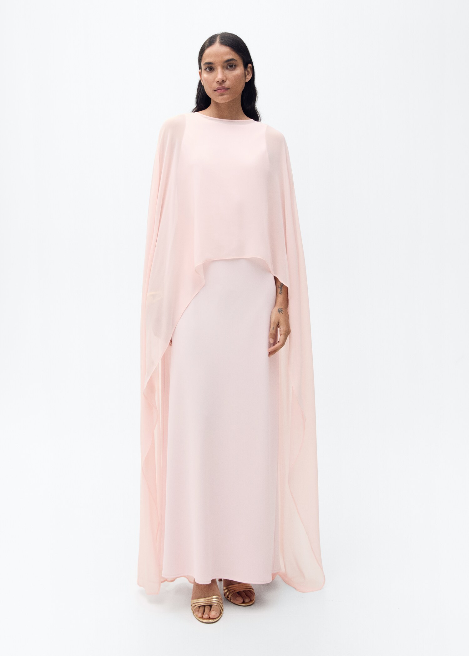 Long semi-transparent cape - Women | MANGO USA