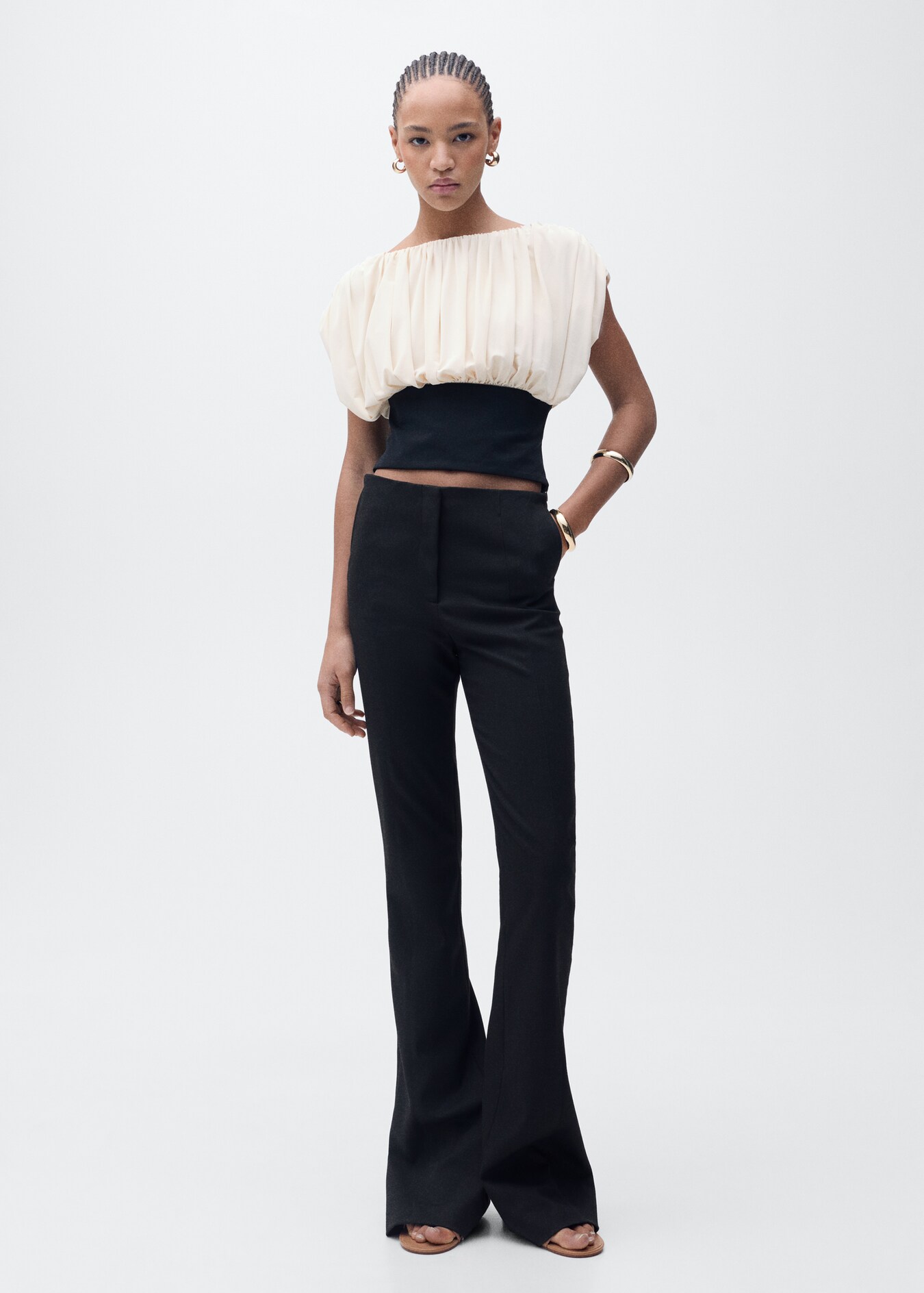 Combined draped top - Women | MANGO United Kingdom