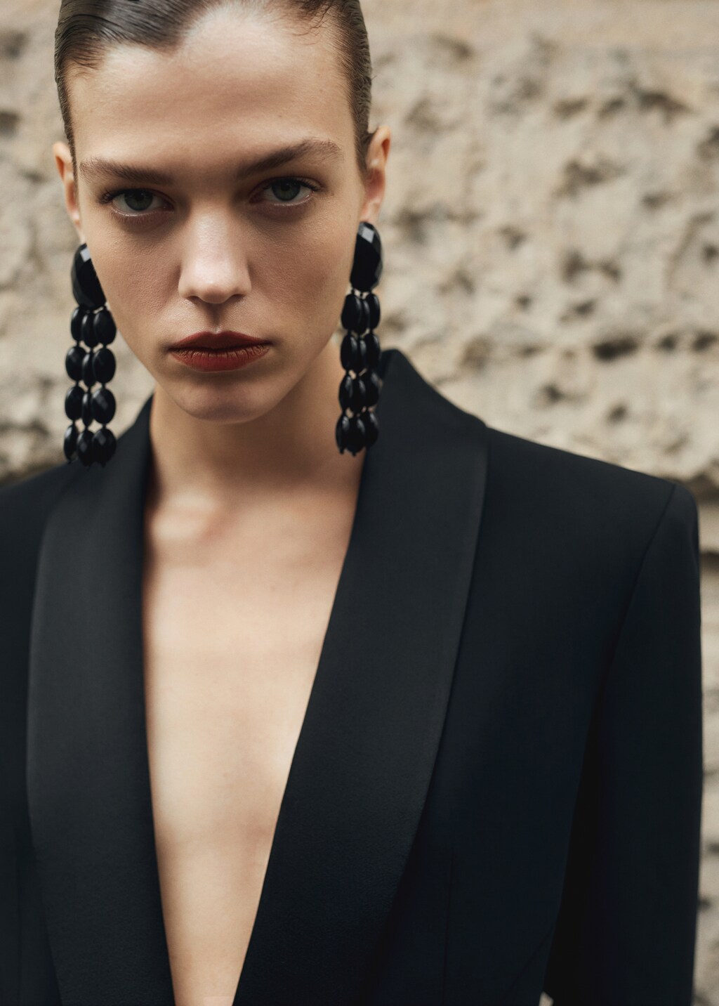 Beaded cascade earrings - Women | MANGO USA