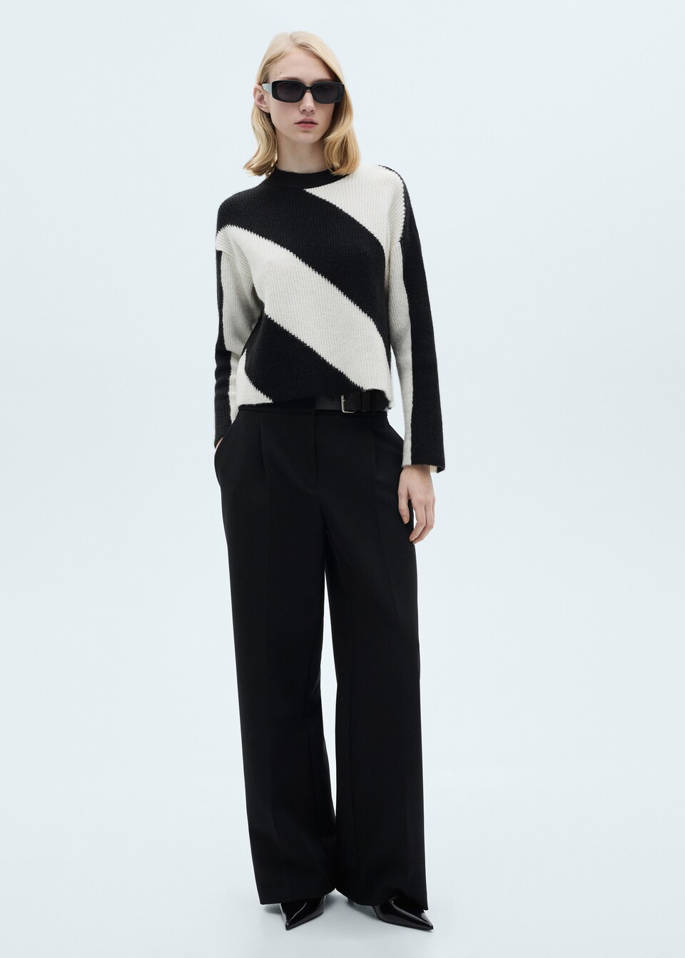 Knit striped sweater - Women | MANGO United Kingdom