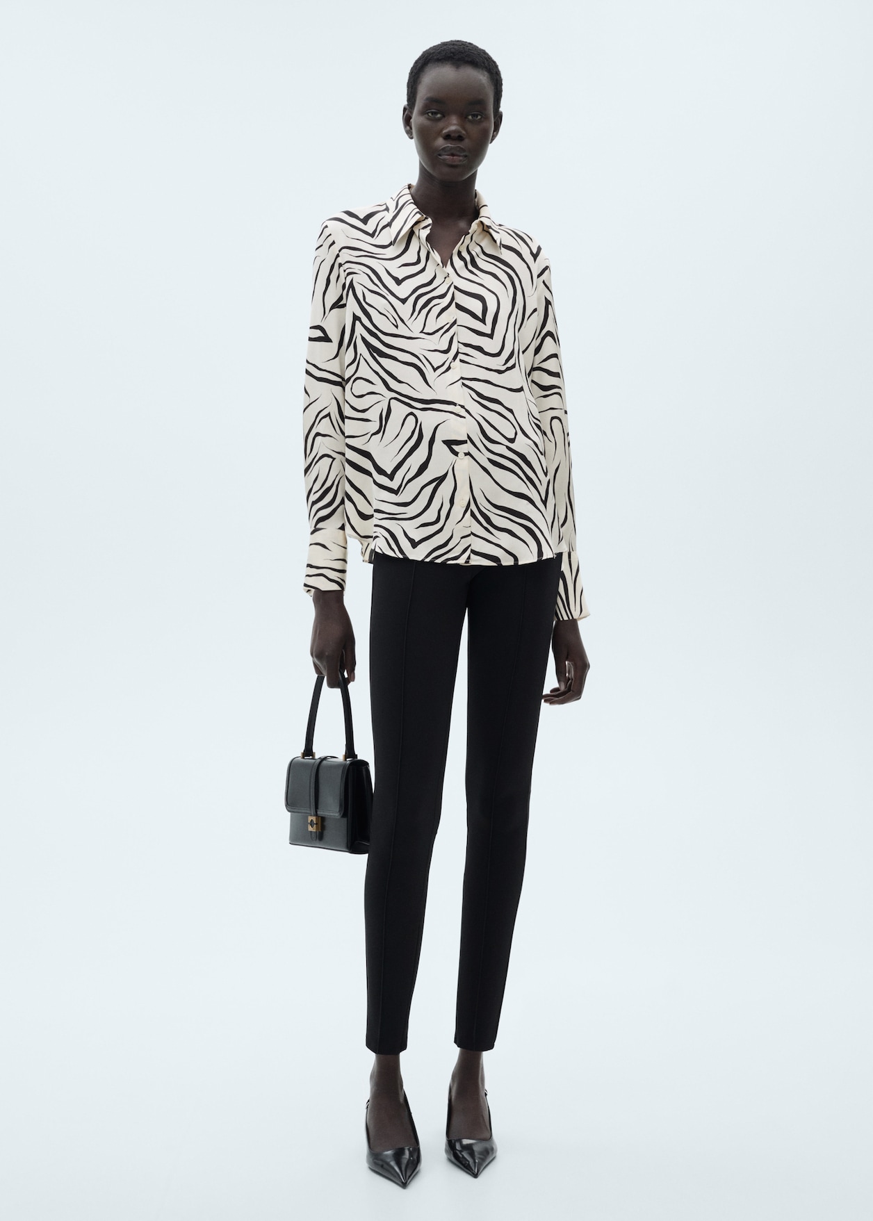 Satin print shirt - Women | MANGO United Kingdom