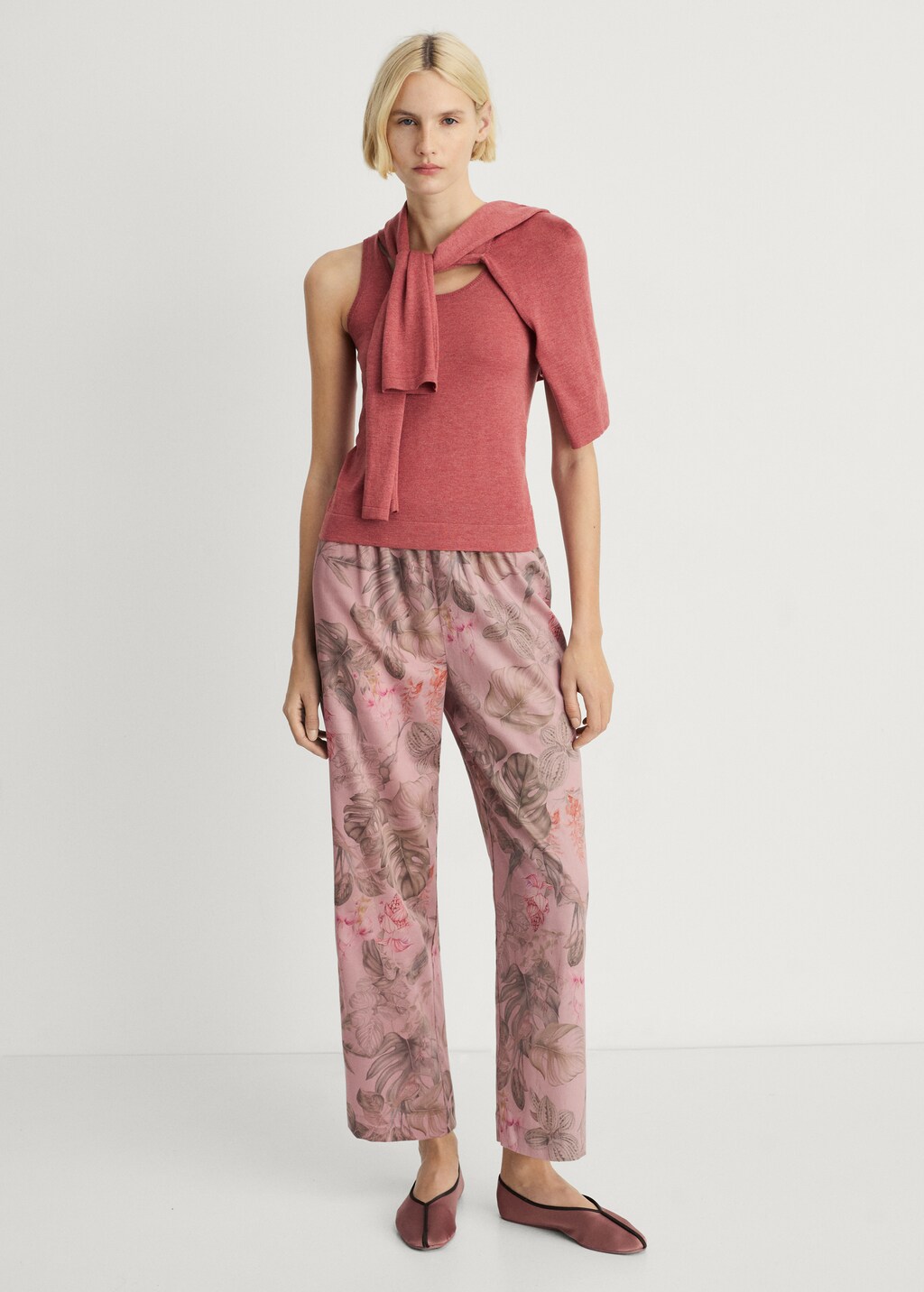 Tricou din tricot cu bretele - Femei | MANGO Romania