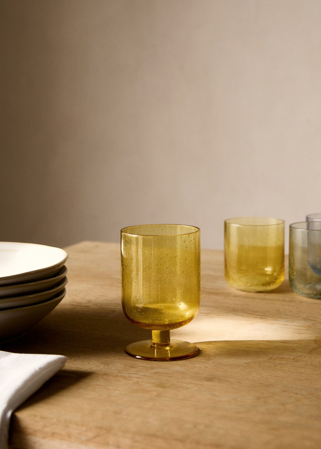 Bicchiere vetro bolle - Home | MANGO Italia