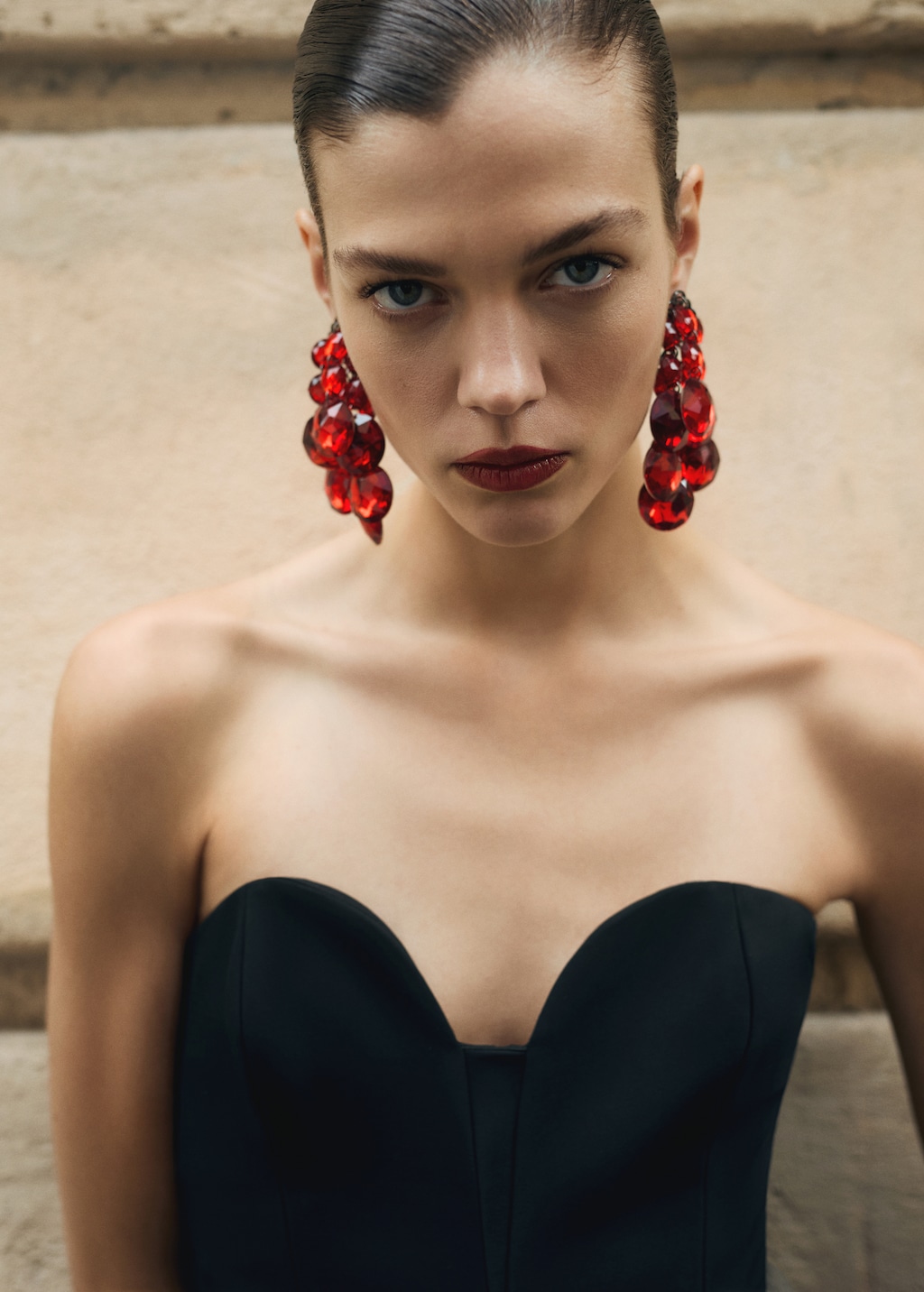 Beaded cascade earrings - Women | MANGO USA Beaded cascade earrings - Women | MANGO USA