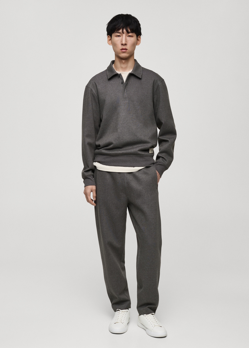 Polo sweatshirt with embroidery detail - Men | MANGO USA Polo sweatshirt with embroidery detail - Men | MANGO USA