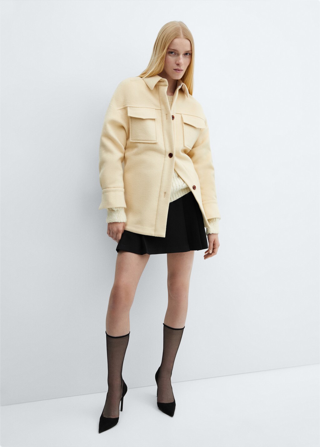 Schoen met asymmetrische hak - Dames | MANGO Nederland