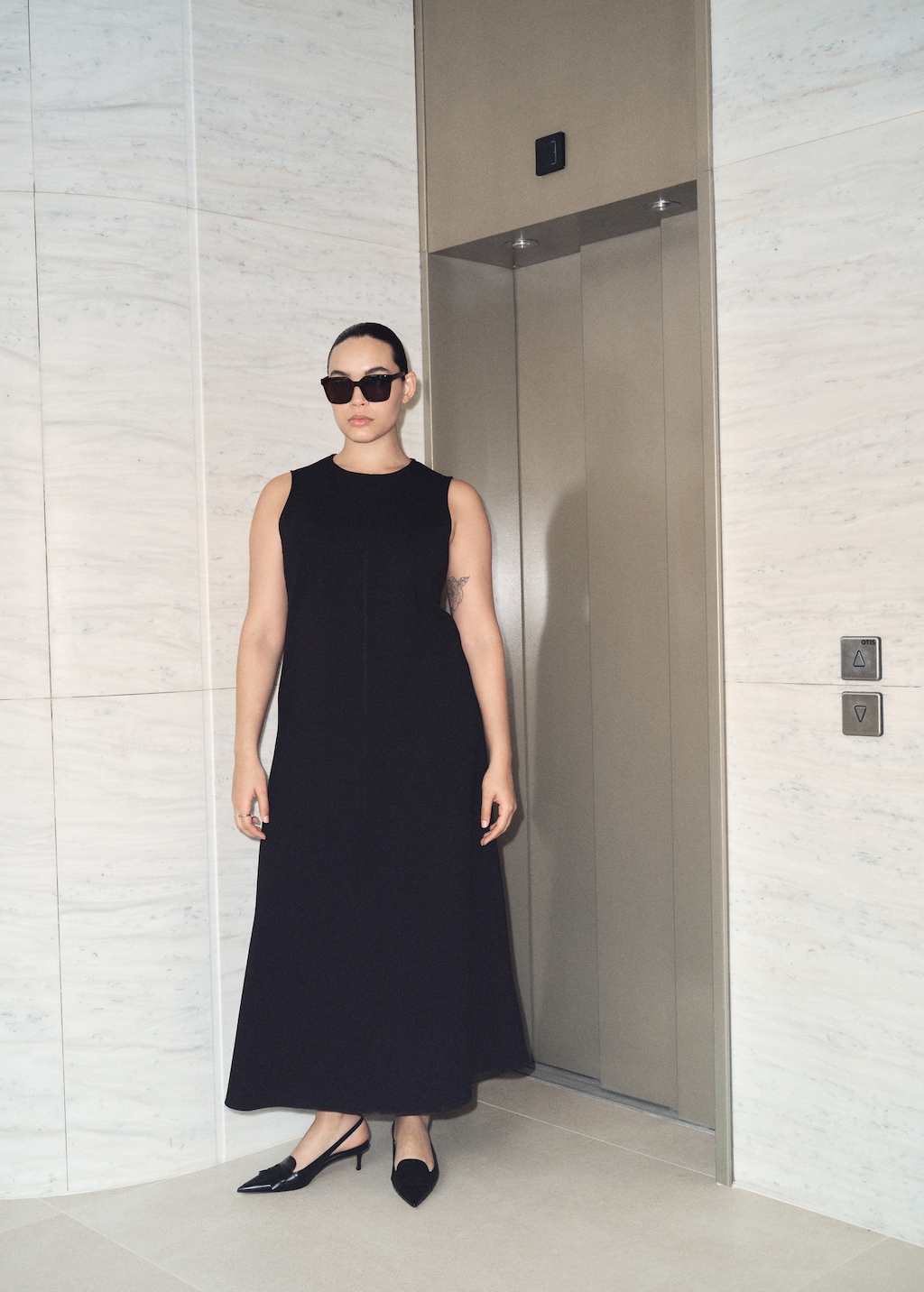Long flared knitted dress - Women | MANGO USA Long flared knitted dress - Women | MANGO USA